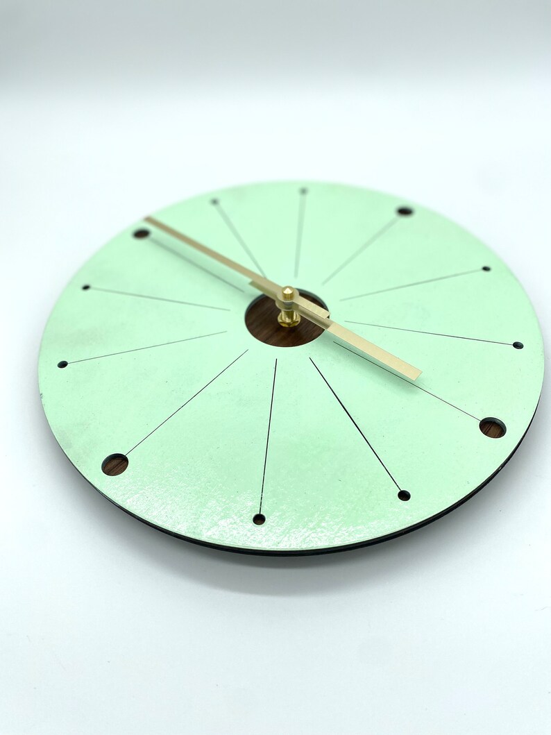 Mint Atomic Starburst Sunburst Retro 50s Walnut Wood Wall - Etsy