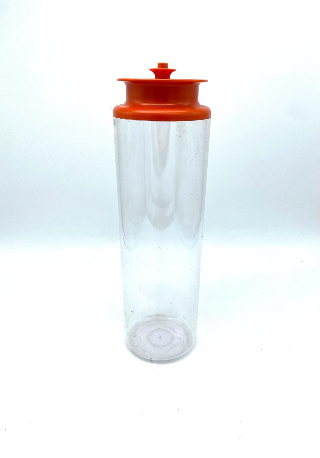 Vintage Orange Tupperware Tall Spaghetti Pasta Noodle Canister / Retro ...