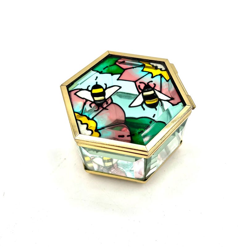 Vintage Glass Bee Box - Etsy