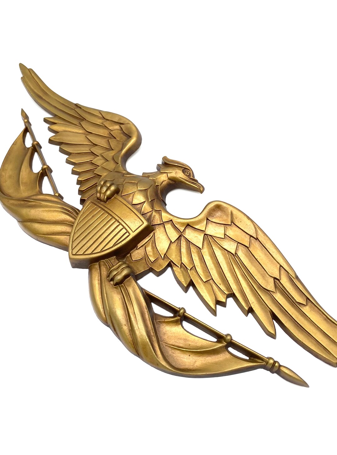 Vintage Sexton Large USA American Eagle Gold Color Cast Metal Wall ...