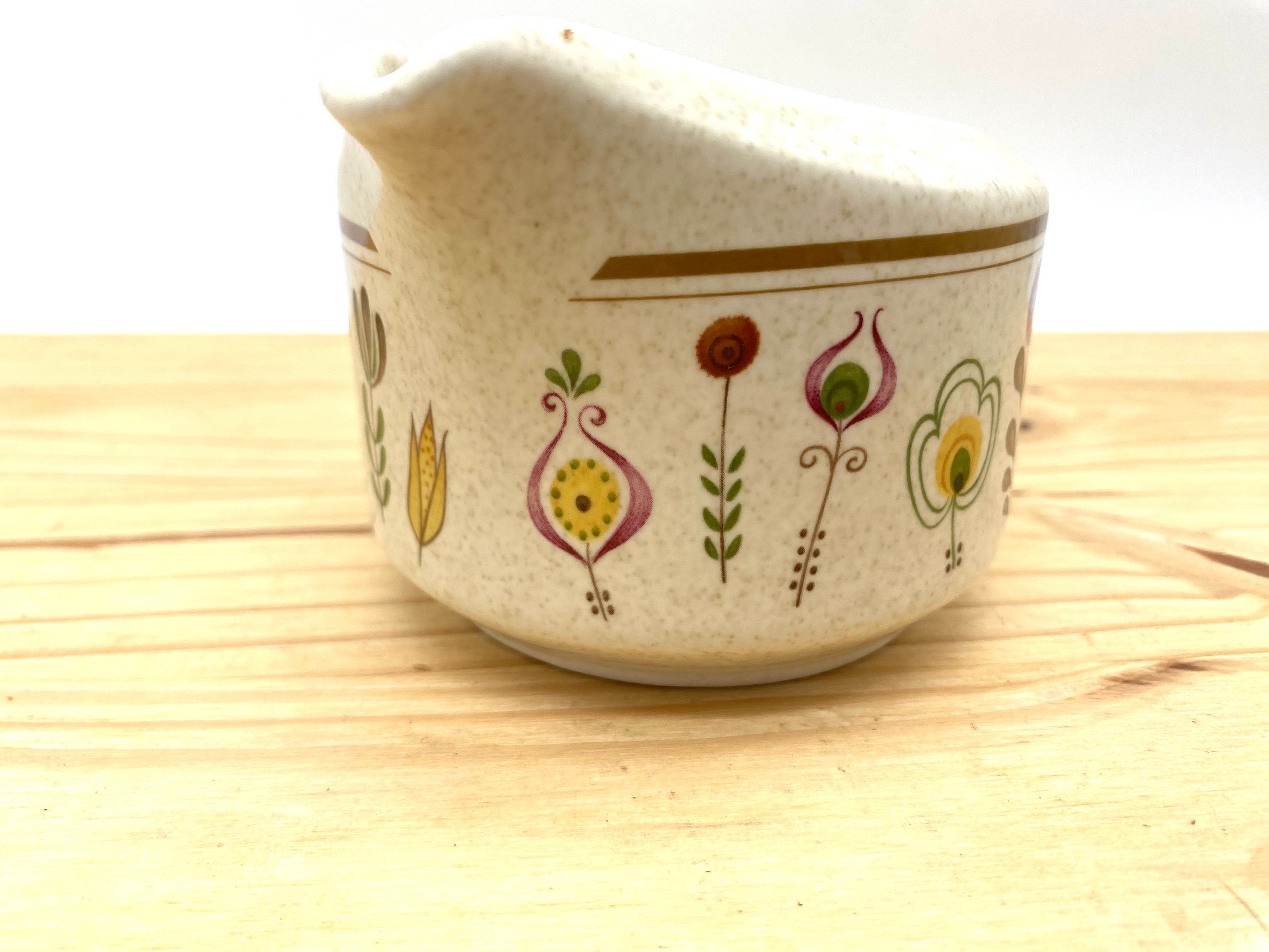 Vintage Lenox Temperware Sprite Ditsy Floral Creamer Sauce Gravy Boat ...