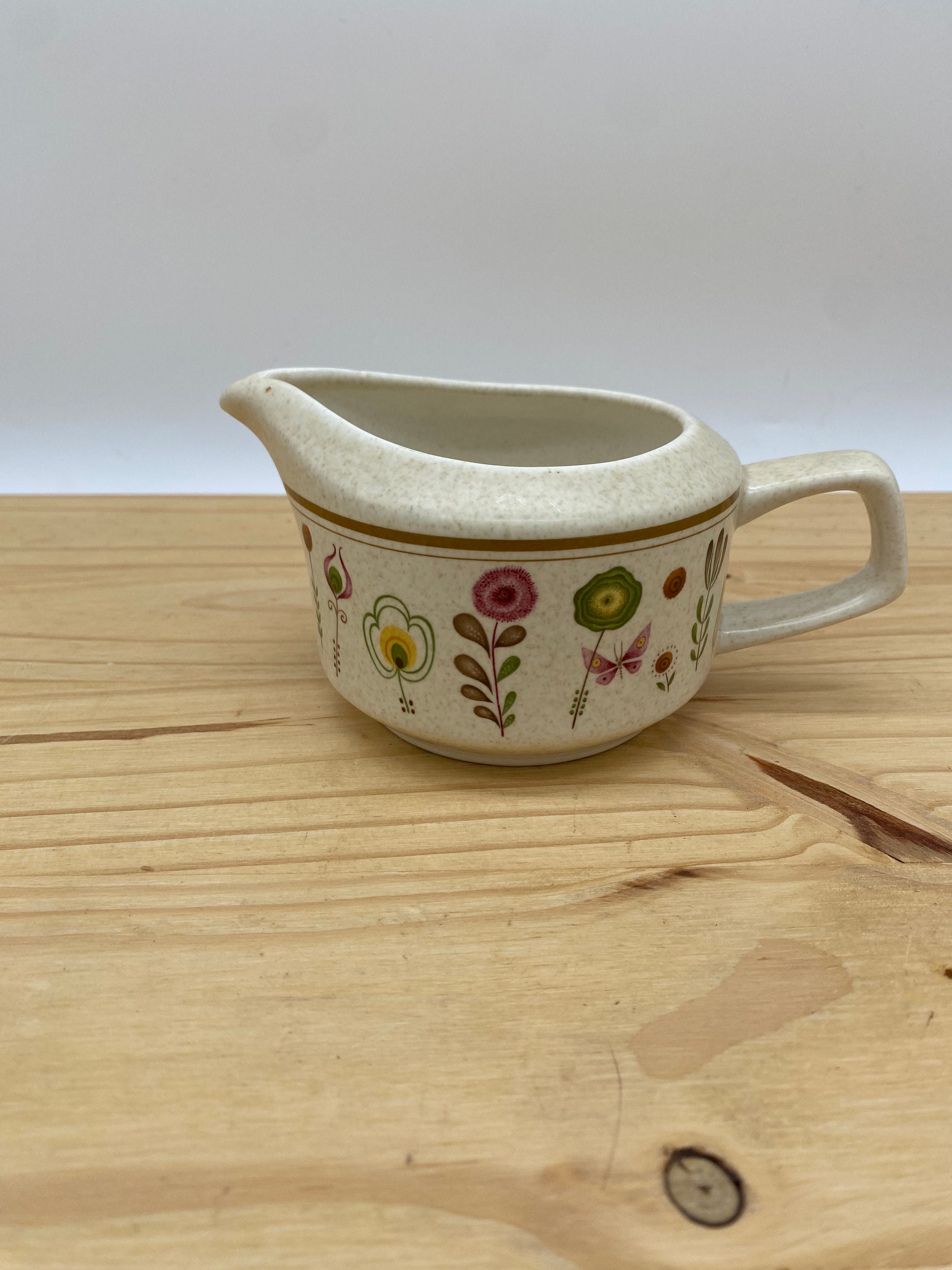 Vintage Lenox Temperware Sprite Ditsy Floral Creamer Sauce Gravy Boat ...