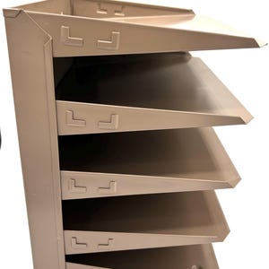 Vintage Industrial Steelmaster Brown Metal Organizer Storage 5 Paper ...