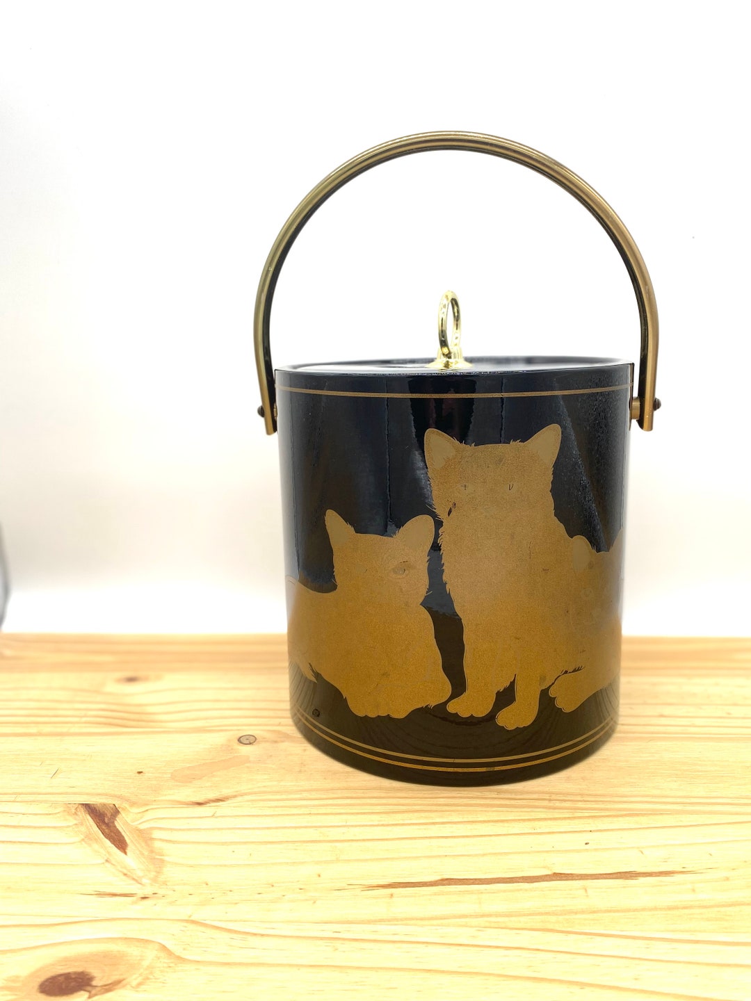Vintage Mid Century Modern Gold Culver Kitty Cat Ice Bucket / - Etsy
