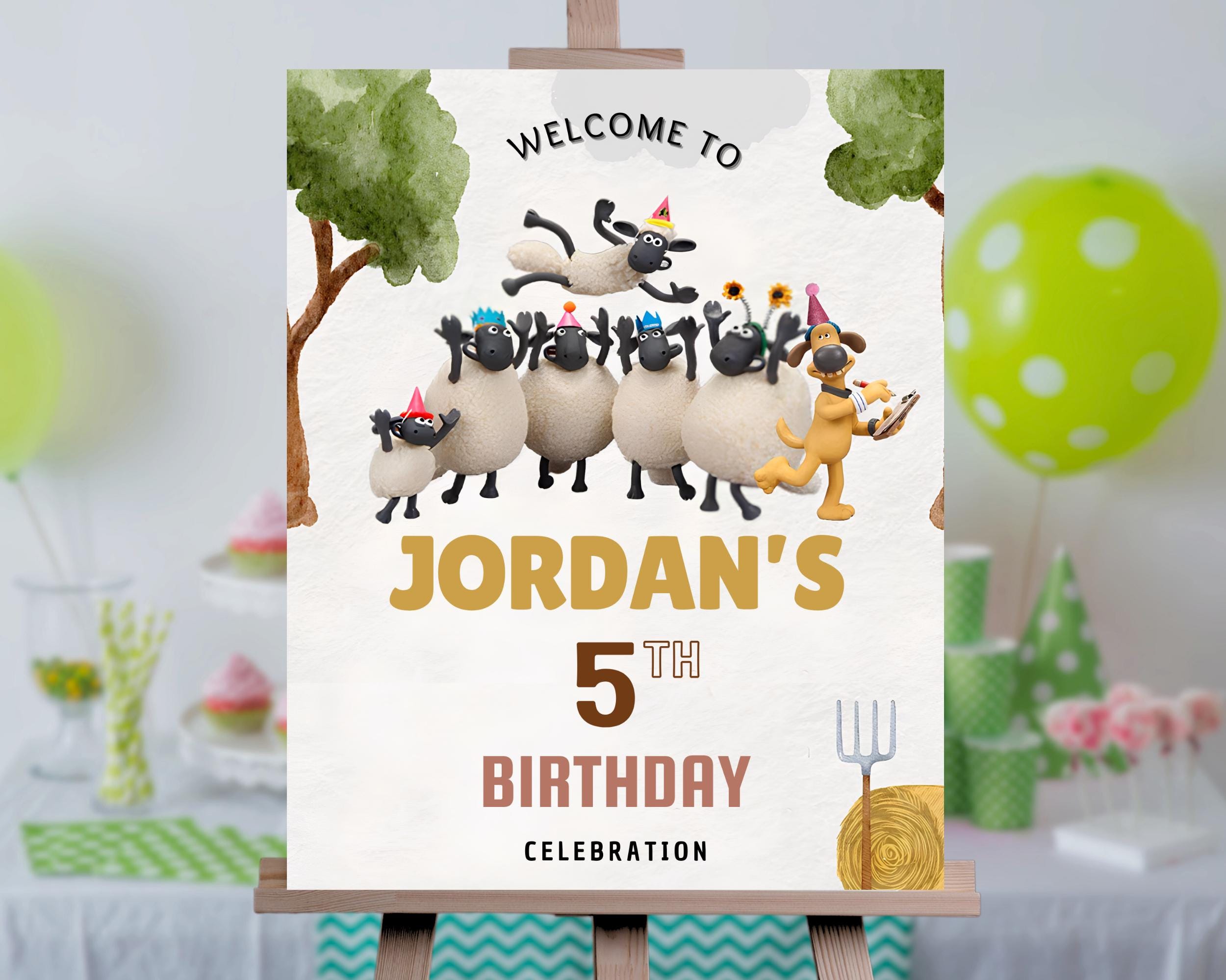 Shaun the Sheep Welcome Birthday Card Instant Download Sheeps Welcome ...