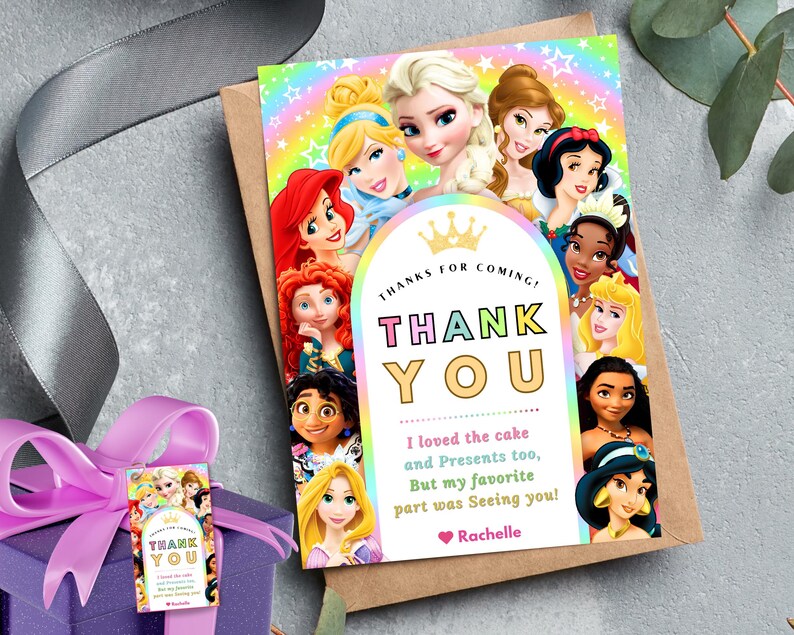 Four Ever a Princess Birthday Thank You Photo Card 4 Ever Princess ...