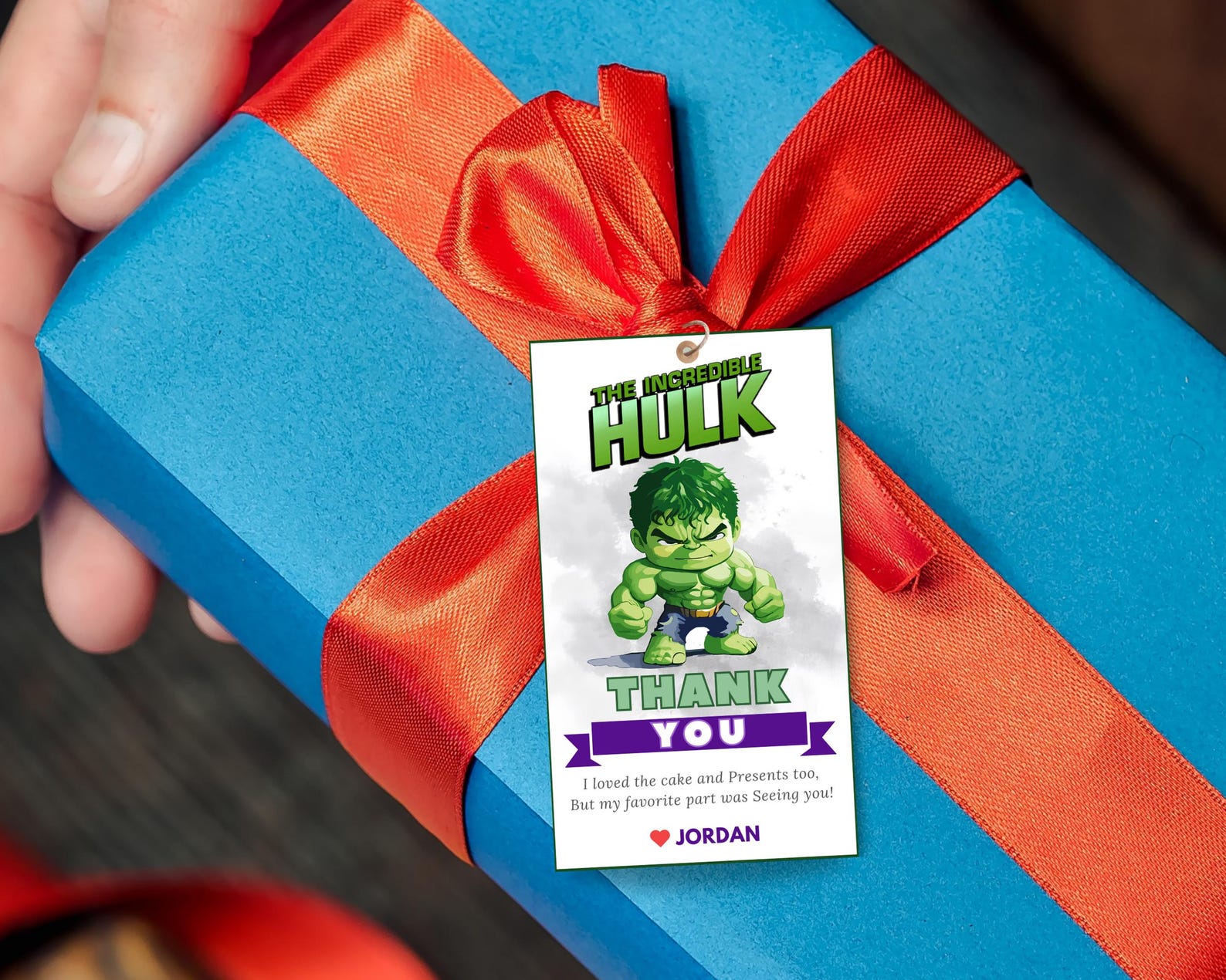 The Incredible Hulk Thank You Card Smashing Hulk Superhero Gratitude ...