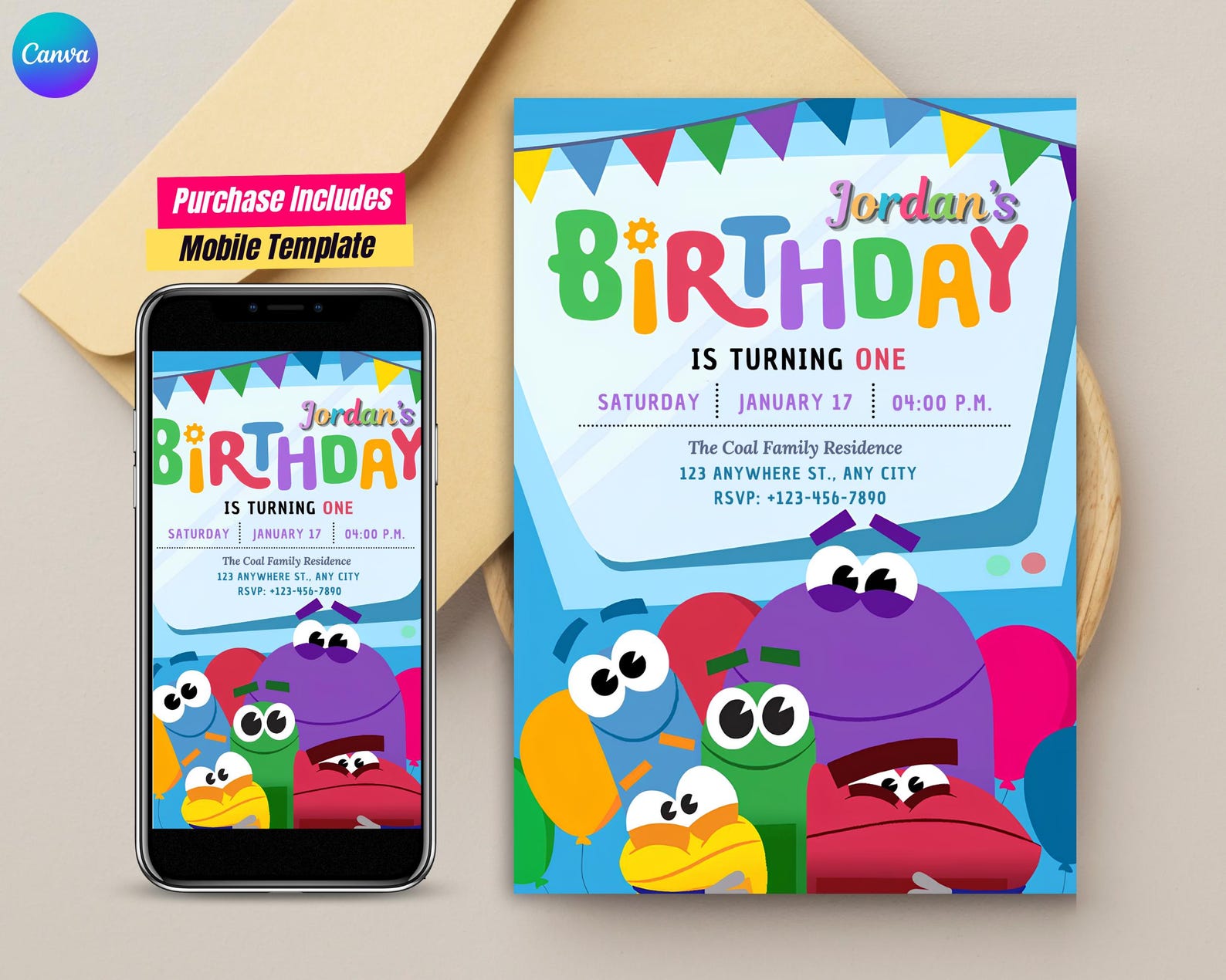 Storybots Birthday Invitation Story Bots Birthday Invite Beep, Bing ...