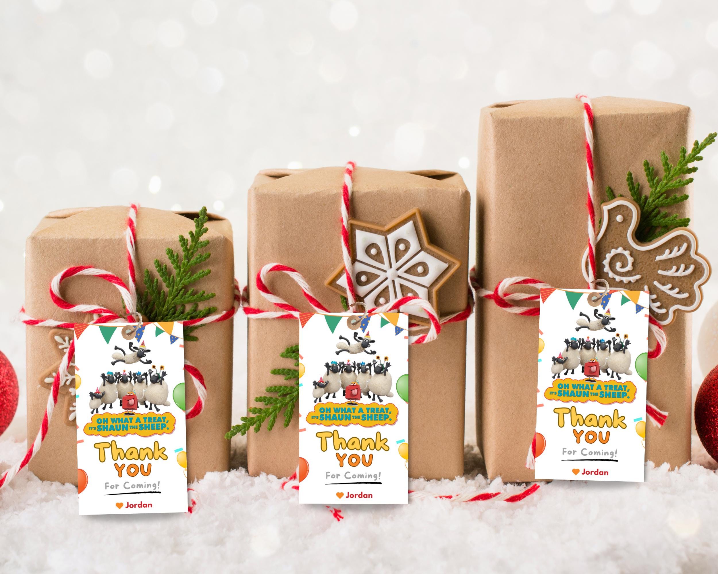 Shaun the Sheep Birthday Tags Printable Sheeps Thank You Tag Template ...
