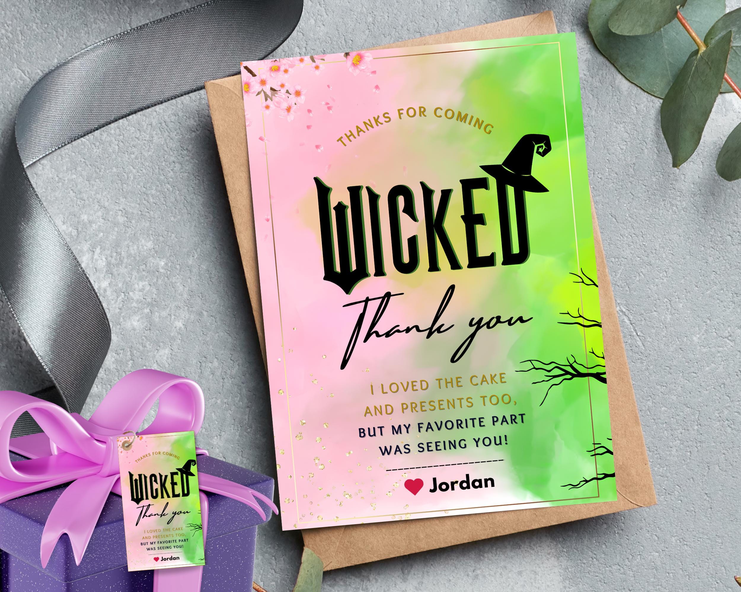 Printable Wicked Thank You Tags BUNDLE Wicked Inspired Gift Tags Wicked ...