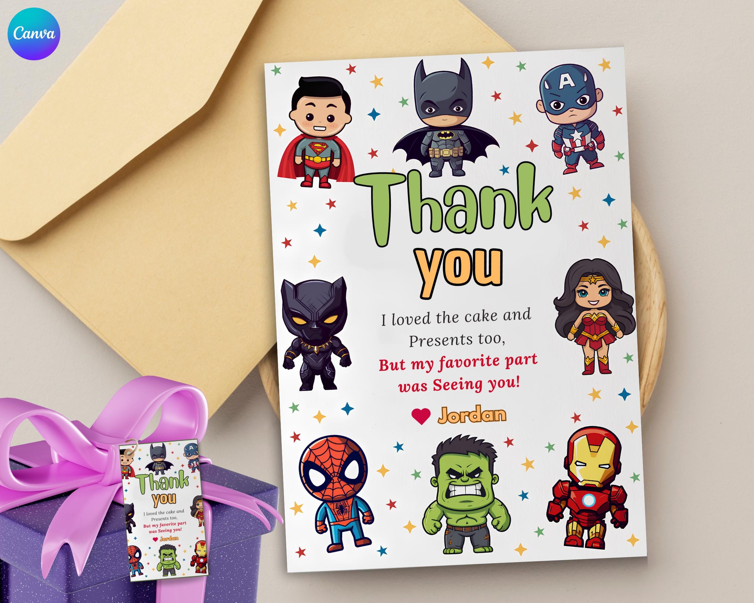 Printable Superhero Birthday Return Gift Superhero Goodie Bag Tag ...