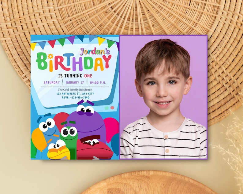 Storybots Birthday Invitation Story Bots Birthday Invite Beep, Bing ...
