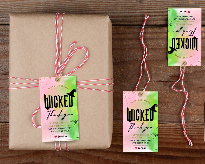 Printable Wicked Thank You Tags BUNDLE Wicked Inspired Gift Tags Wicked ...