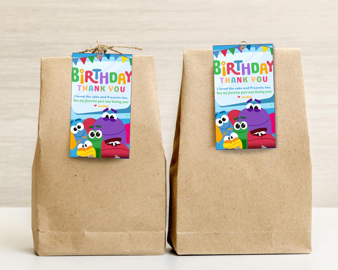 Storybots Thank You Tag Story Bots Birthday Thank You Tag Beep, Bing ...