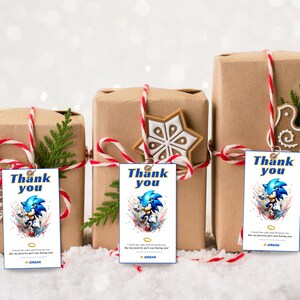 Sonic Themed Thank You Tags Sonic Inspired Thank You Tags Blue Hedgehog ...