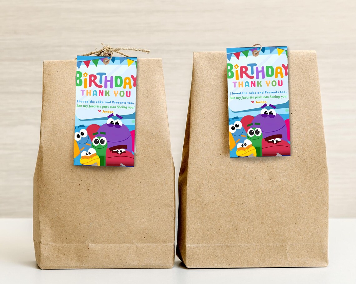 Storybots Birthday Thank You Card With Photo Storybots Thank You Card ...