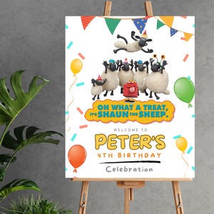 Shaun the Sheep Welcome Birthday Card Instant Download Sheeps Welcome ...