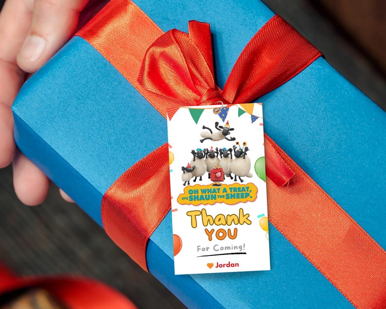 Shaun the Sheep Birthday Tags Printable Sheeps Thank You Tag Template ...