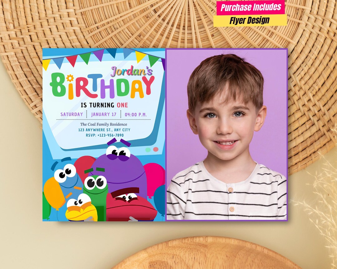 Storybots Birthday Invitation With Photo Story Bots Birthday Invitation ...