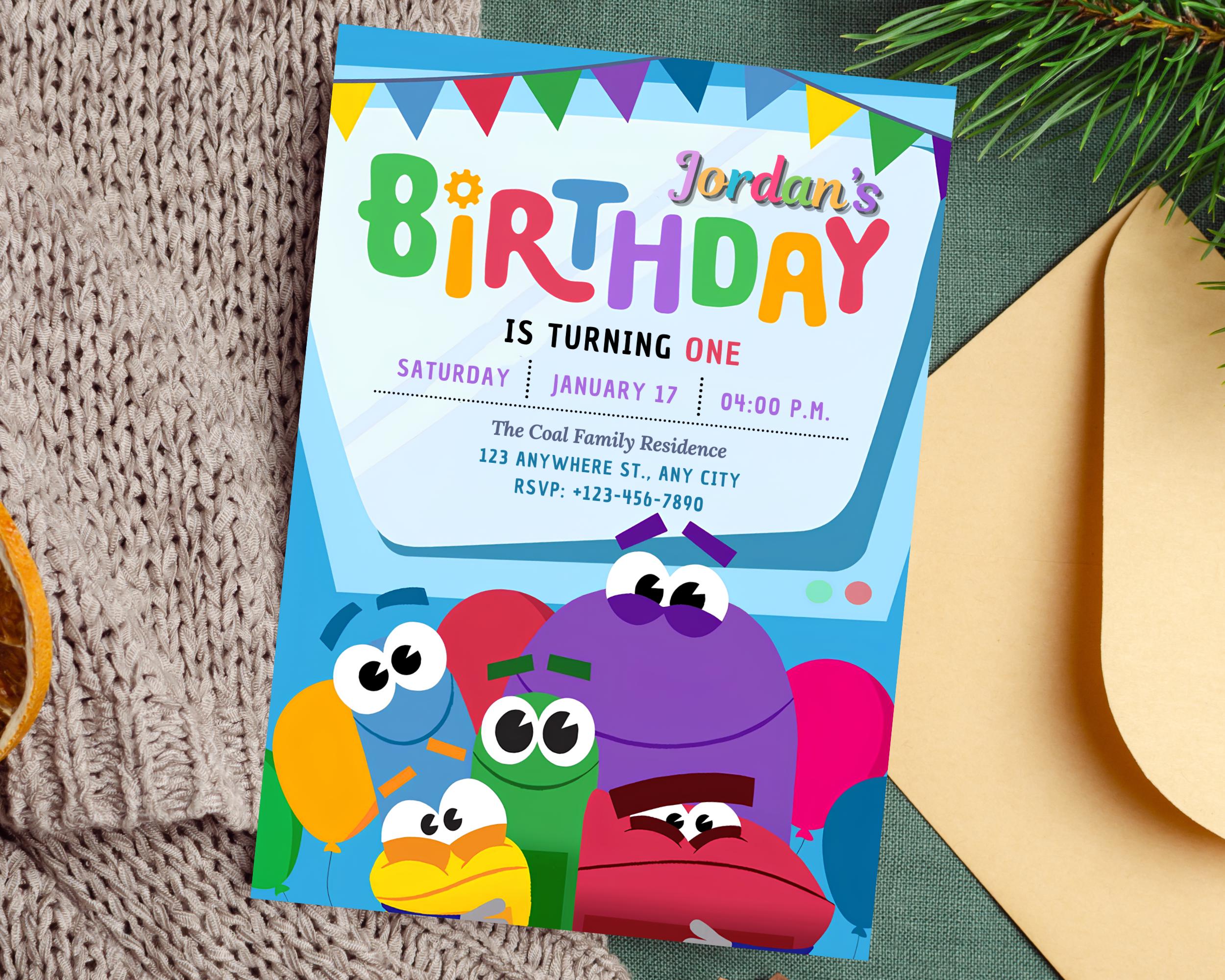 Storybots Birthday Invitation Story Bots Birthday Invite Beep, Bing ...