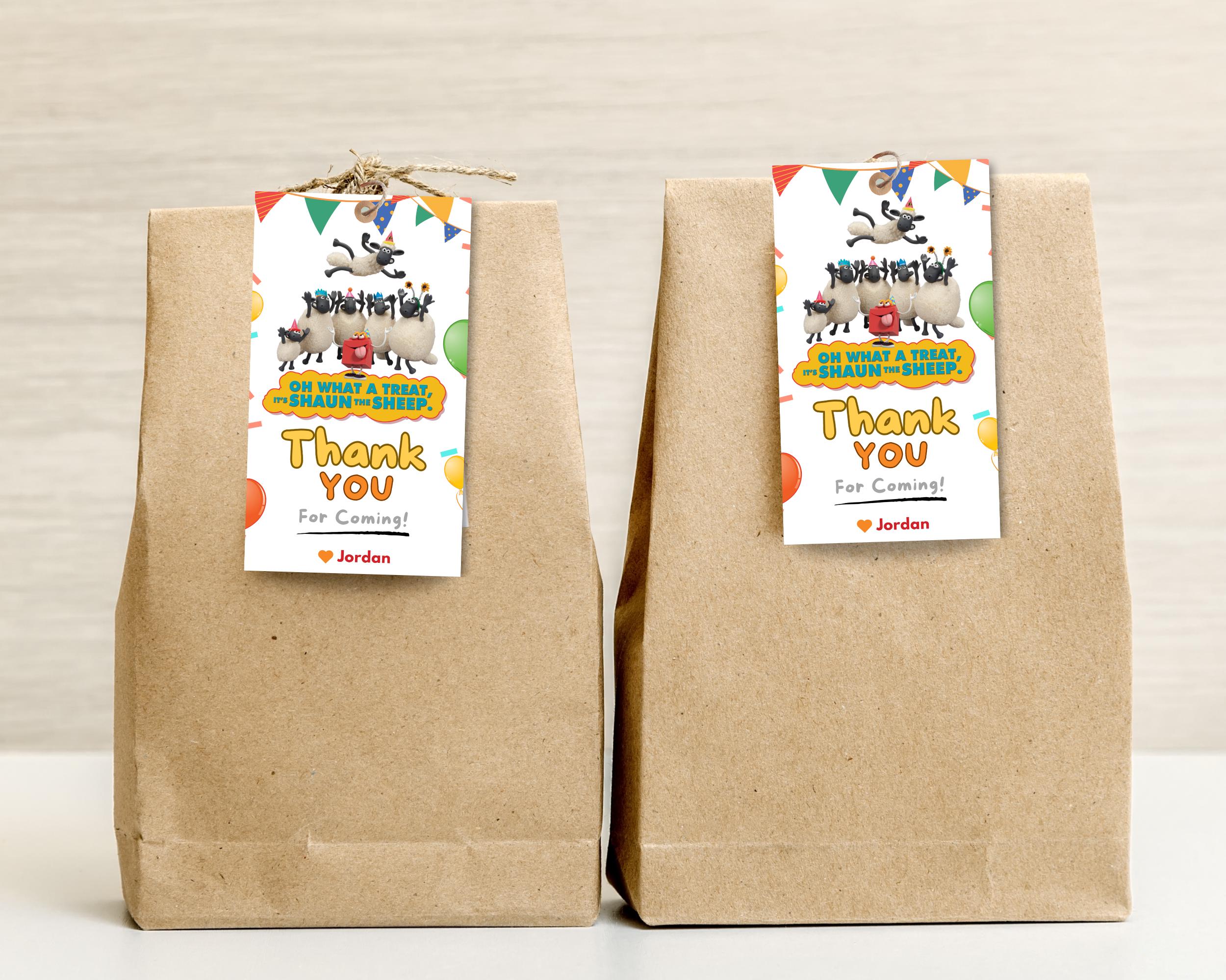 Shaun the Sheep Birthday Tags Printable Sheeps Thank You Tag Template ...
