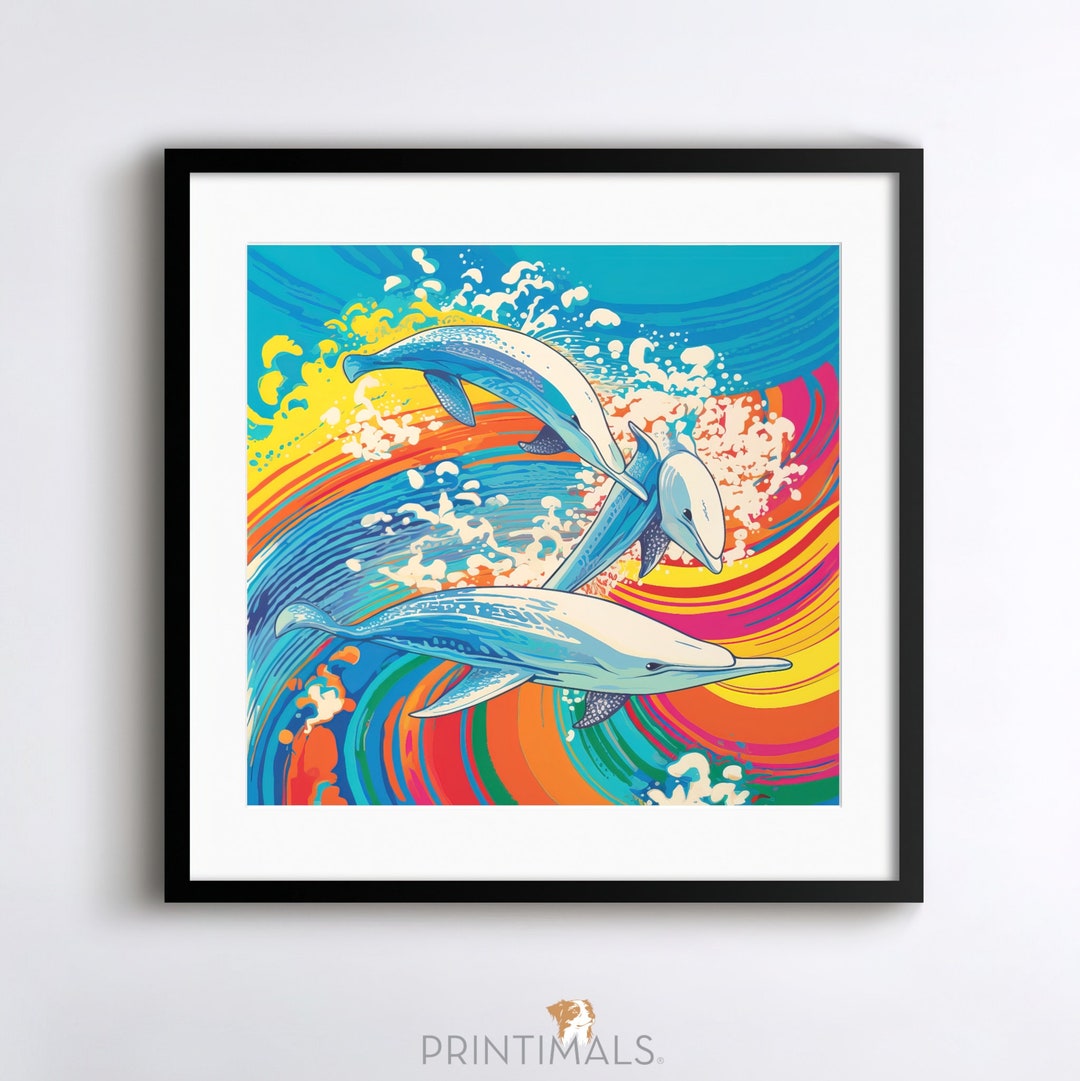 Dolphins Printable, Dolphins Print, Dolphins Poster, Dolphins, Wall Art ...