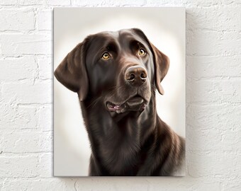 Chocolate Lab PRINT of Chocolate Lab Painting Lab Art Print - Etsy