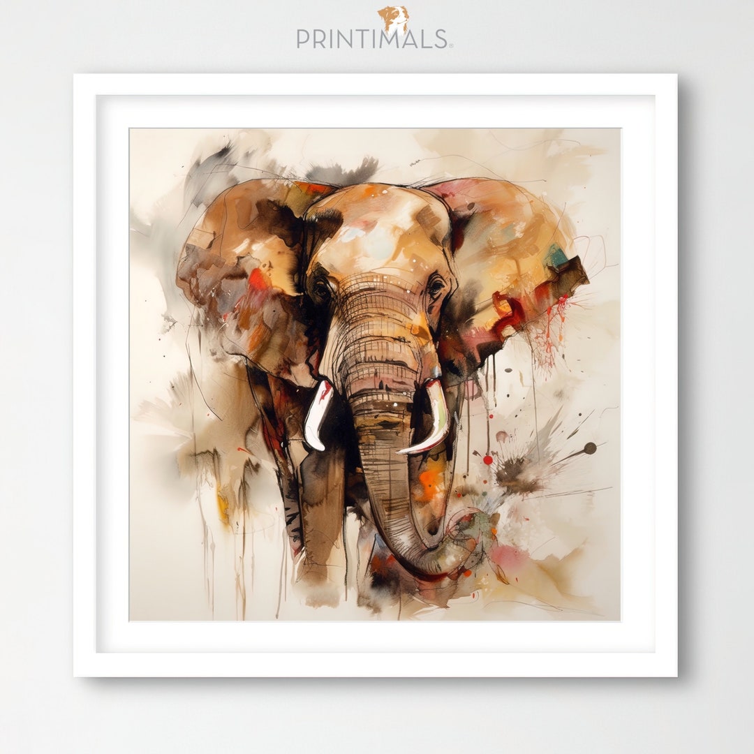 Elephant Printable, Elephant Print, Elephant Poster, Elephant, Wall Art ...