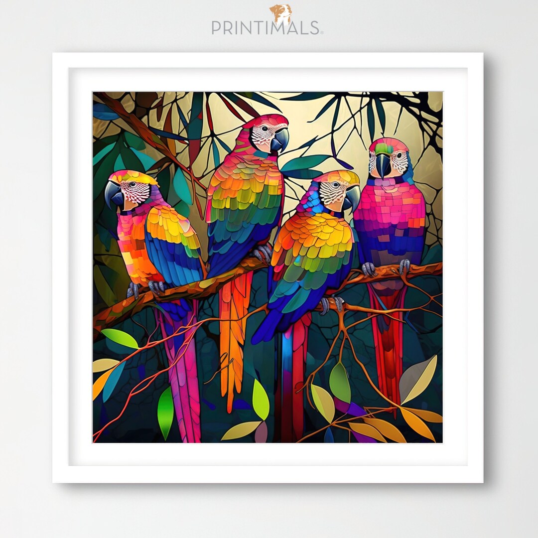 Parrots Printable, Parrots Print, Parrots Poster, Parrots, Wall Art ...