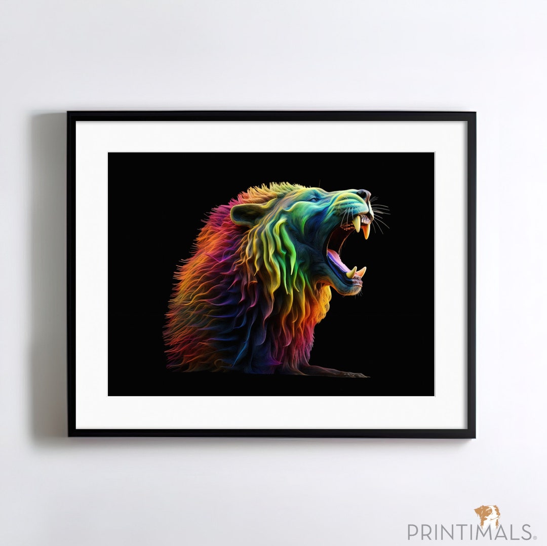 Lion Printable, Lion Print, Lion Poster, Lion, Wall Art, Gift, Digital ...