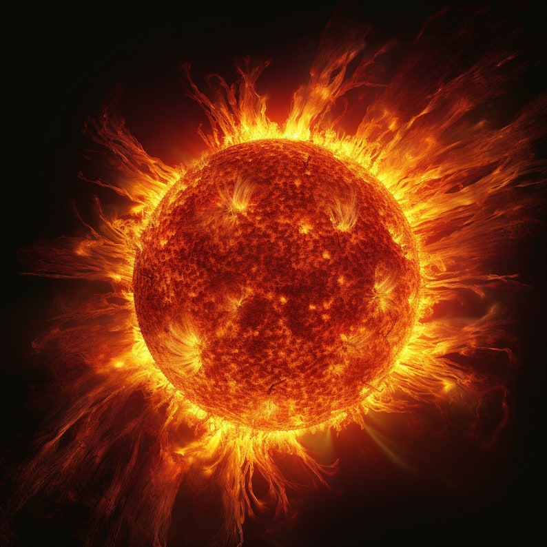 4 Instant Digital Download Images of High Definition Sun Digital Art ...