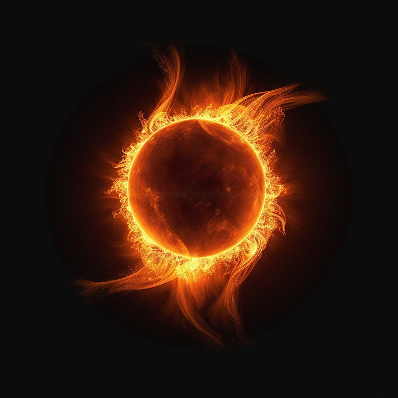 5 Eclipse Digital Art Images Printable Downloadable Graphics Wall Art ...