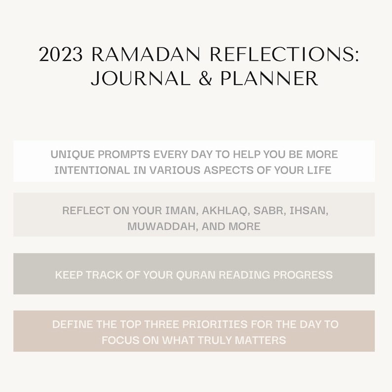 Ramadan Digital Planner Daily Reflection Prompts - Etsy
