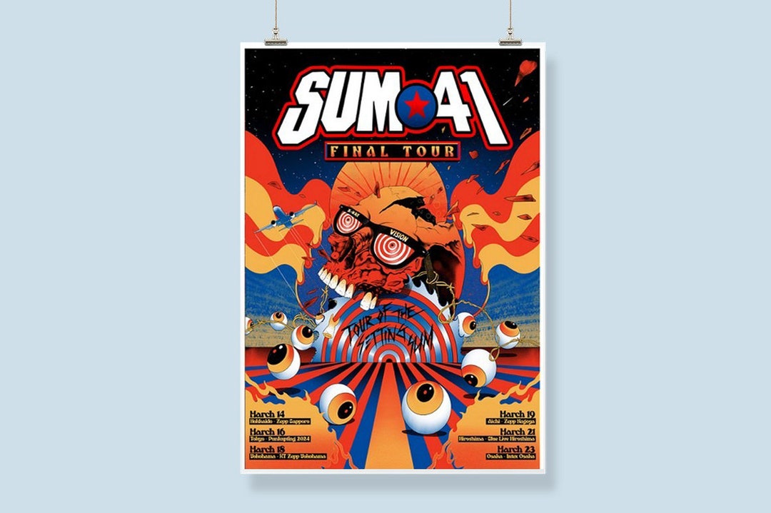 SUM 41 Final World Tour Japan Poster - Etsy