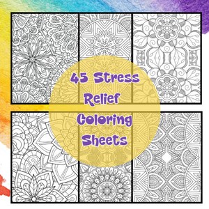 Mandala Coloring Sheets | Digital Mandala Coloring Pages | Relaxation ...