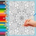 Mandala Coloring Sheets | Digital Mandala Coloring Pages | Relaxation ...