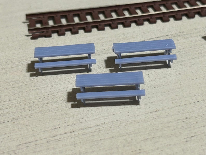 Picnic Table X5 HO Scale 1:87 Diorama Miniature Model Train Layout ...