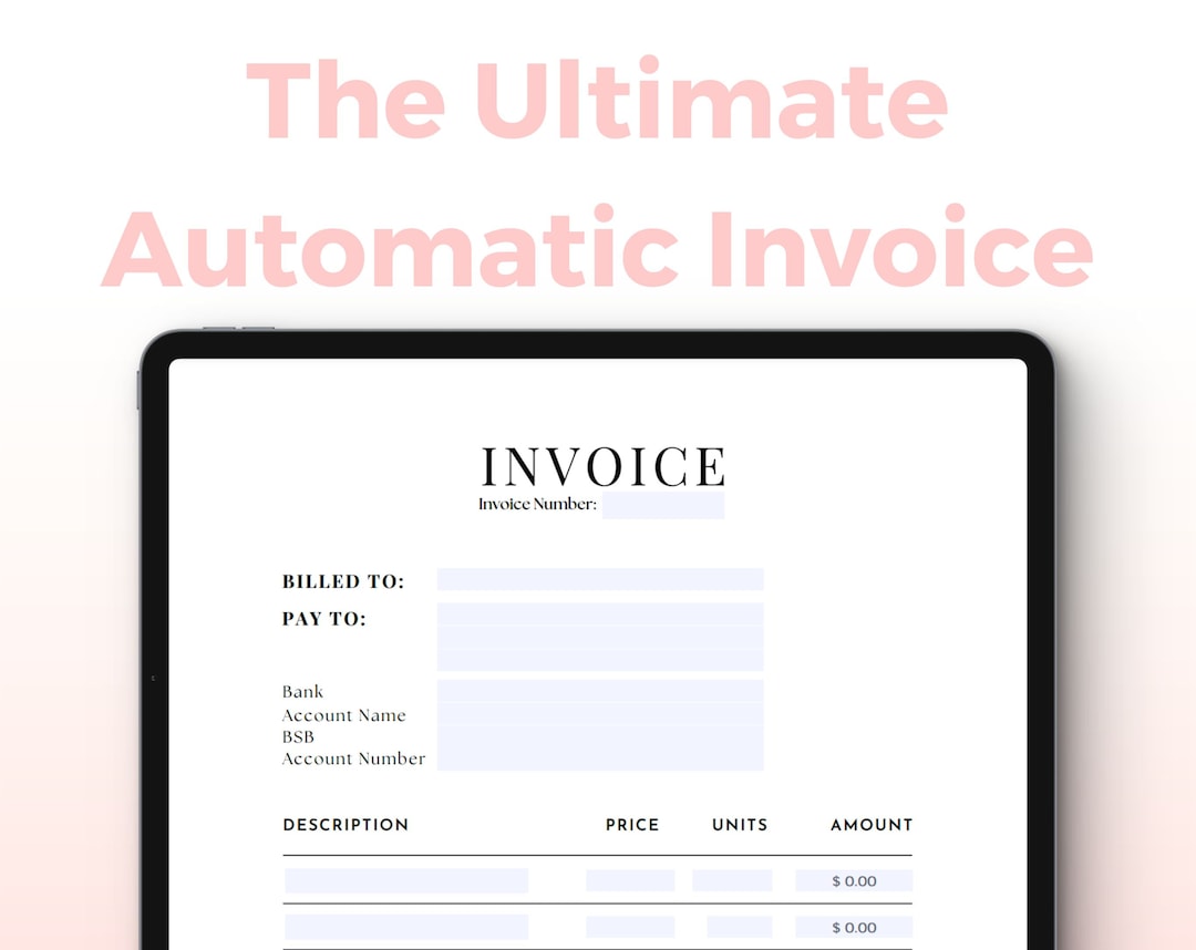 The Ultimate Auto Invoice Generator: Editable PDF Template for Small ...