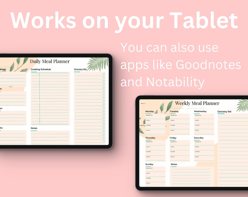 Smart Meal Prep Planner and Grocery List Printable | Weekly and Monthly ...