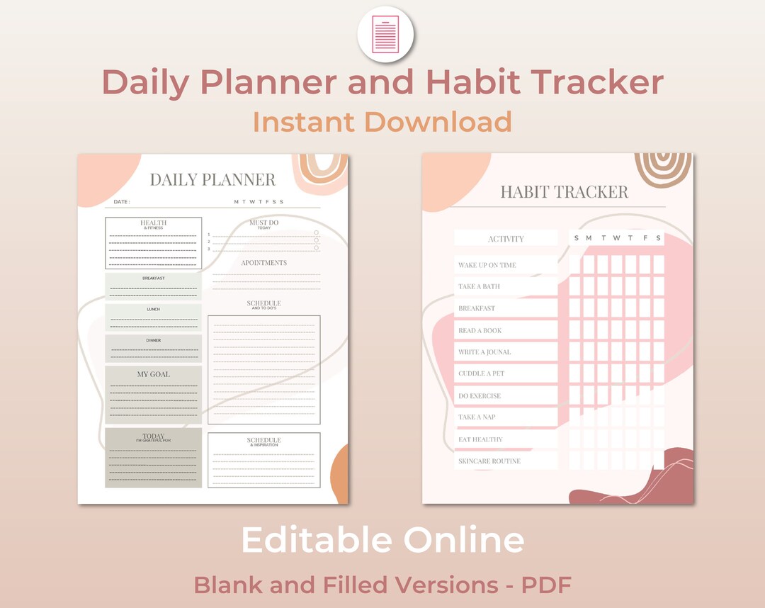 Ultimate Digital Daily Planner and Customizable Habit Tracker for ...