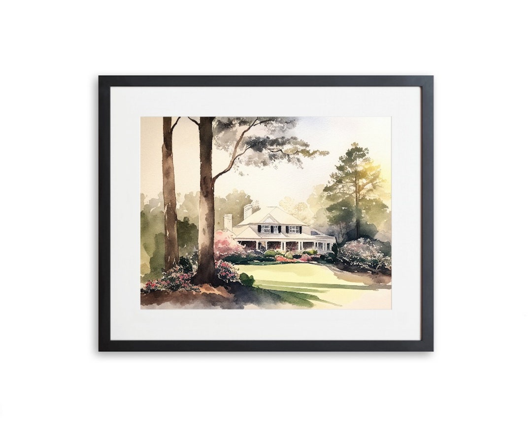 PRINTABLE Golf Painting | Golf Watercolor | Golf Course Print | #9 - Etsy