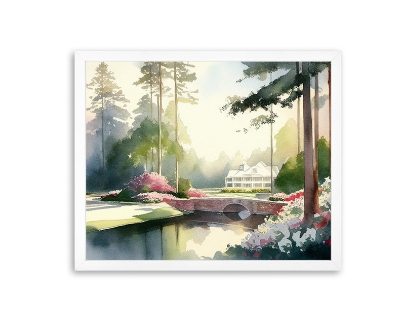 Golf Watercolor | PRINTABLE Golf Painting | Golf Course Print | #7 - Etsy