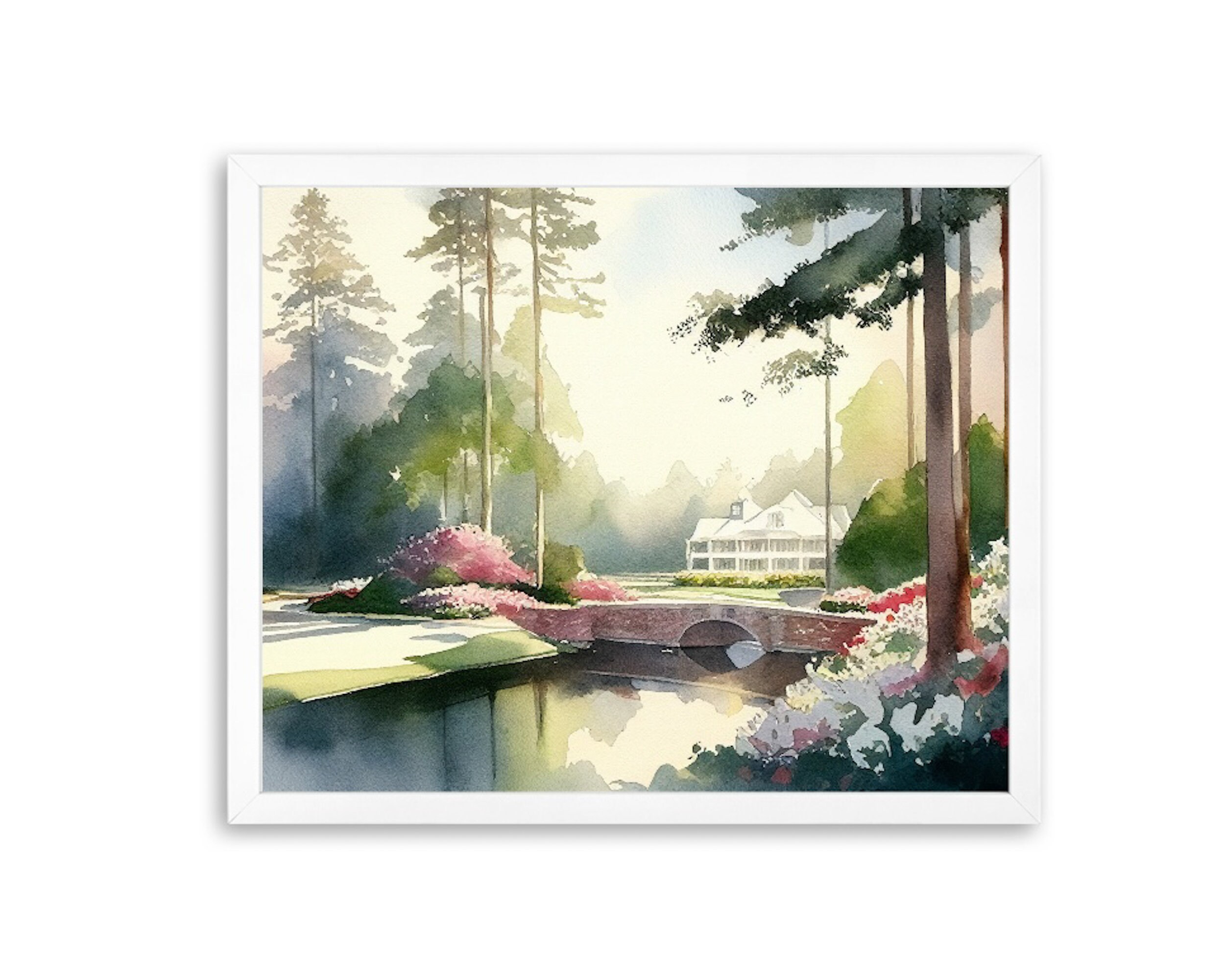 Golf Watercolor PRINTABLE Golf Painting Golf Course Print - Etsy