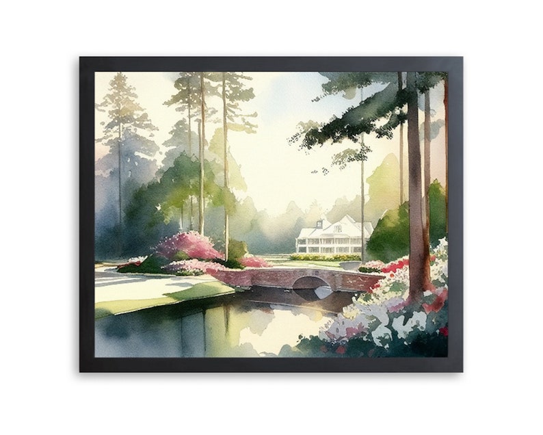 Golf Watercolor | PRINTABLE Golf Painting | Golf Course Print | #7 - Etsy