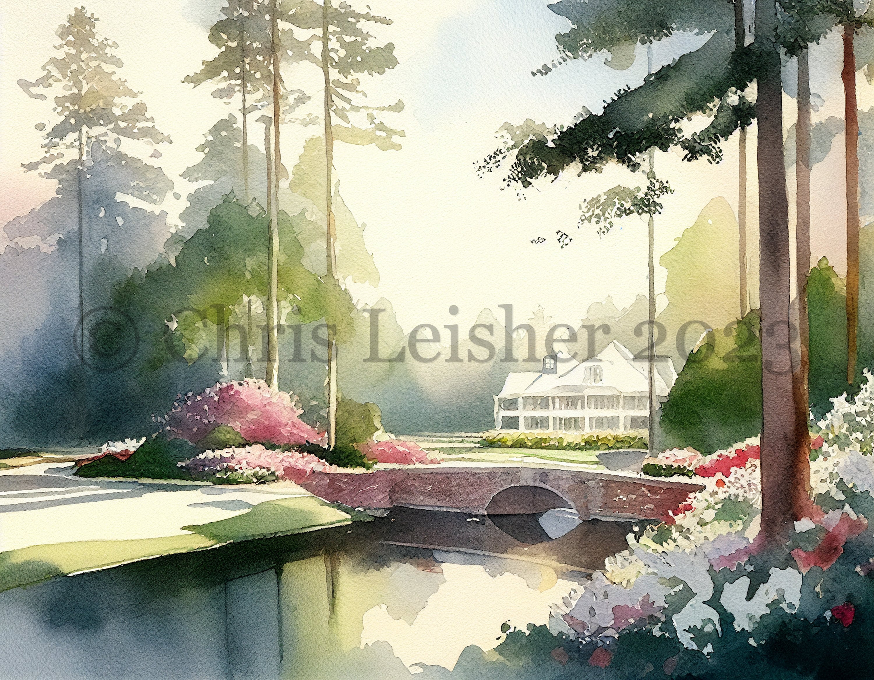 Golf Watercolor PRINTABLE Golf Painting Golf Course Print - Etsy