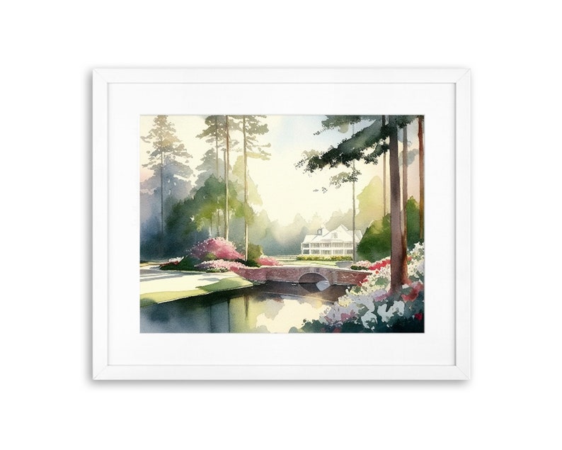Golf Watercolor | PRINTABLE Golf Painting | Golf Course Print | #7 - Etsy