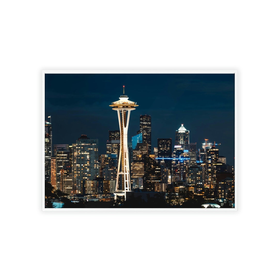 Seattle Posters With Wooden Frame - Etsy