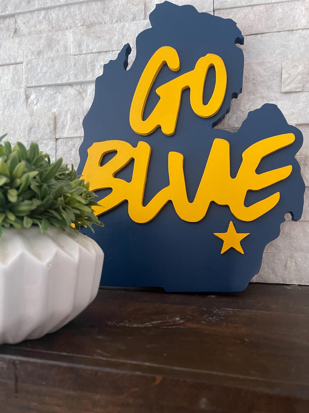 Michigan - Go Blue Sign - Etsy