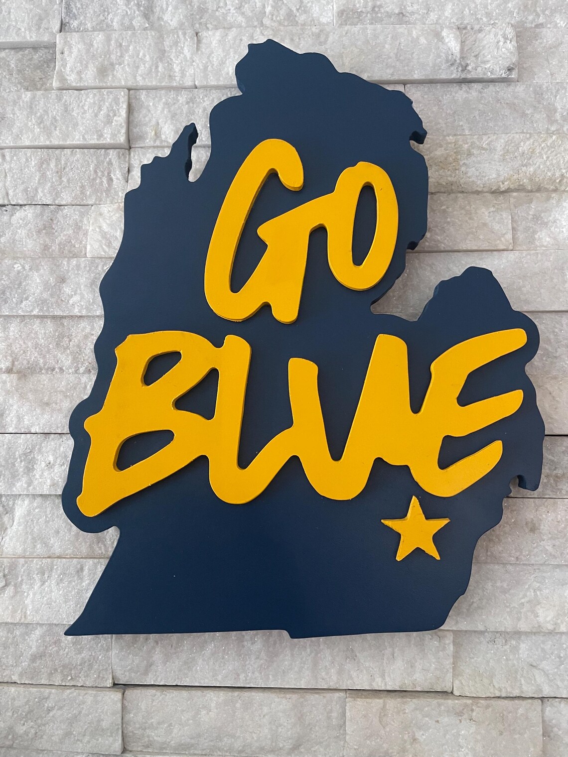 Michigan - Go Blue Sign - Etsy