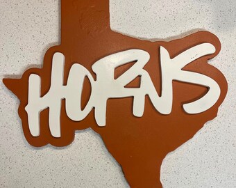 University of Texas UT Austin Longhorns Hook Em' Horns Front Porch Sign ...